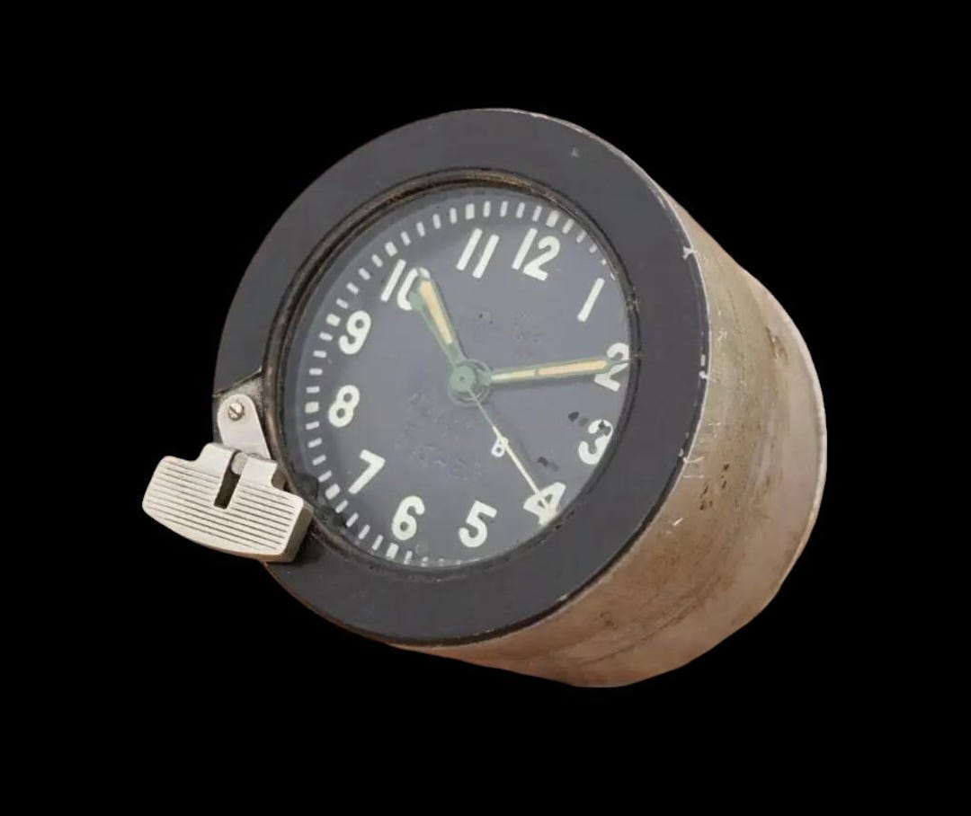 RARE Vintage Soviet USSR Military Mechanical Tank Clock 117 Chs 5 Day ...
