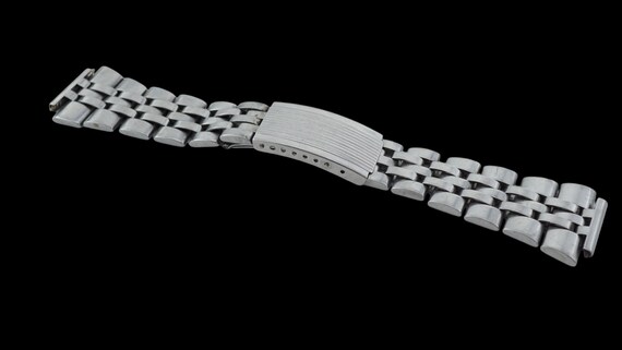 Stainless steel vintage heavy watch bracelet 18 mm lu… - Gem