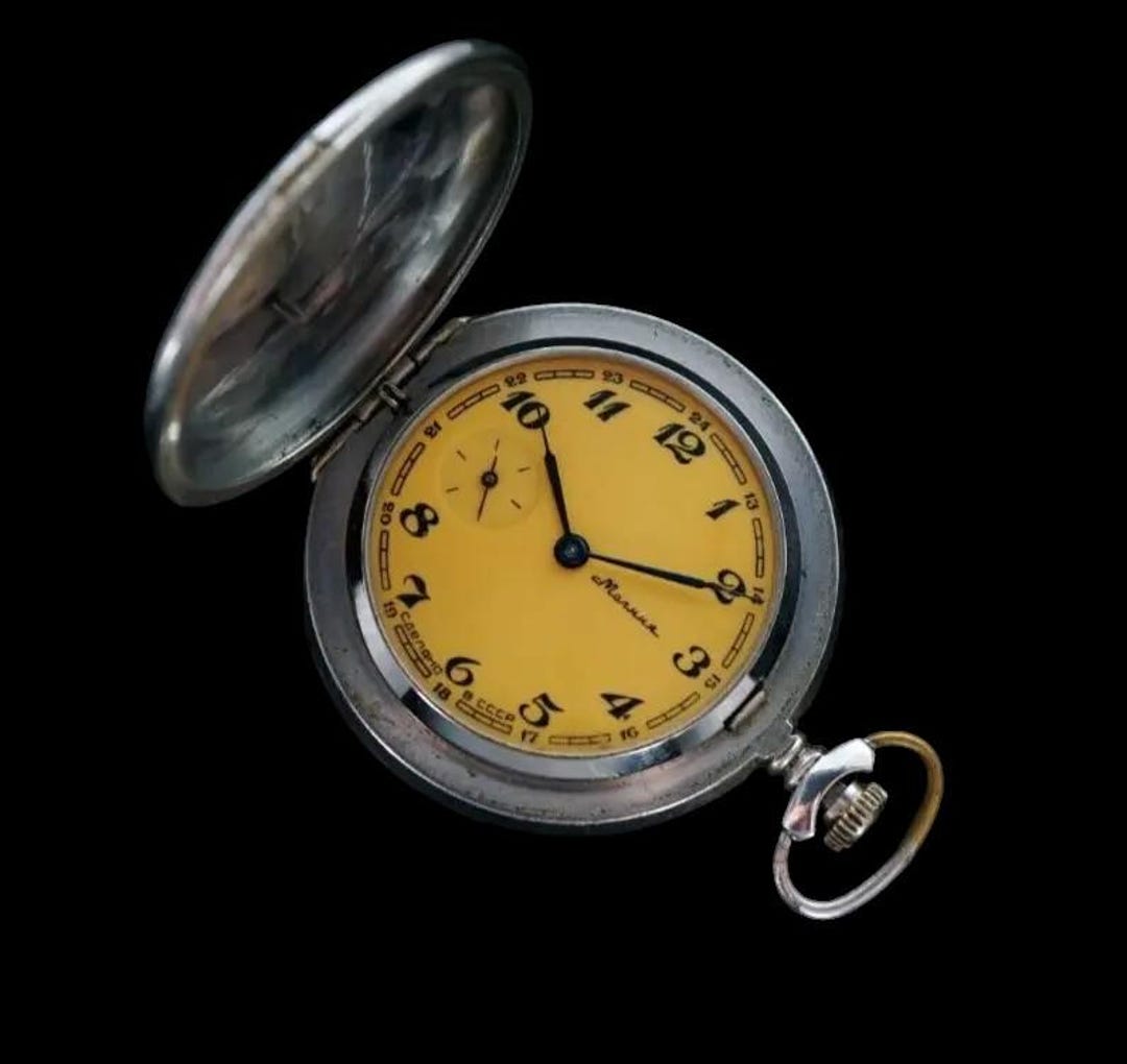 Vintage Pocket Watch Molnija 3602 USSR order of the Patriotic War 1945 ...