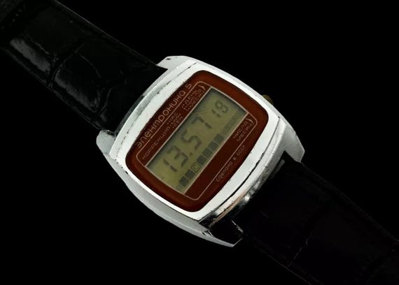 Early vintage LCD watch Electronica 5 retro digital w… - Gem