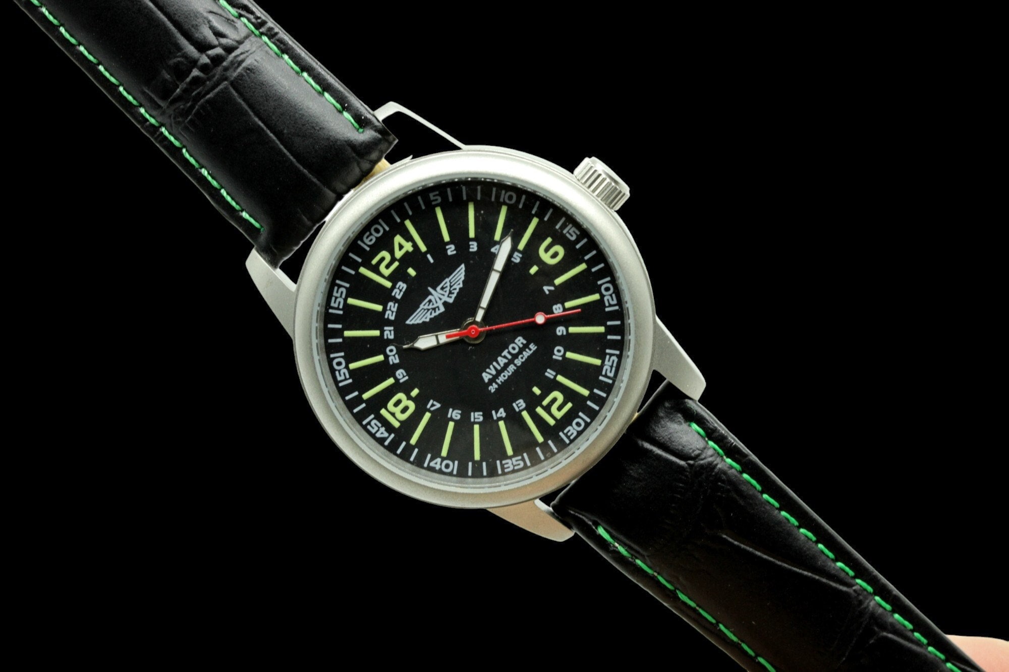 Vintage Marriage Stainless Steel Watch AVIATOR Poljot 2609NP 24 Hour ...