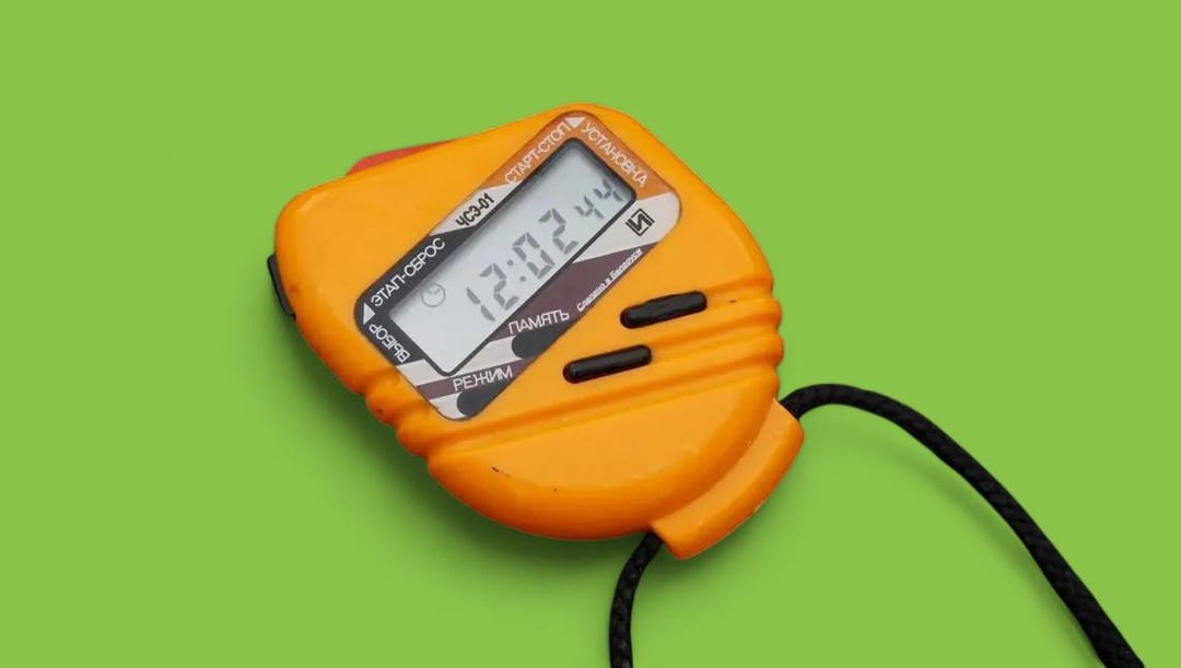 Vintage LCD Digital Pocket Watch Stopwatch INTEGRAL Chse-01 Belarus ...