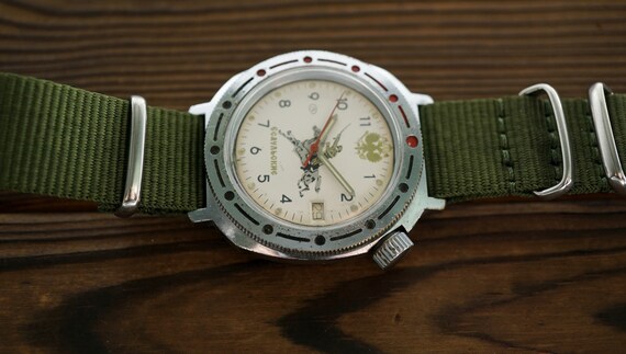 Vintage soviet military propaganda watch Vostok Koman… - Gem