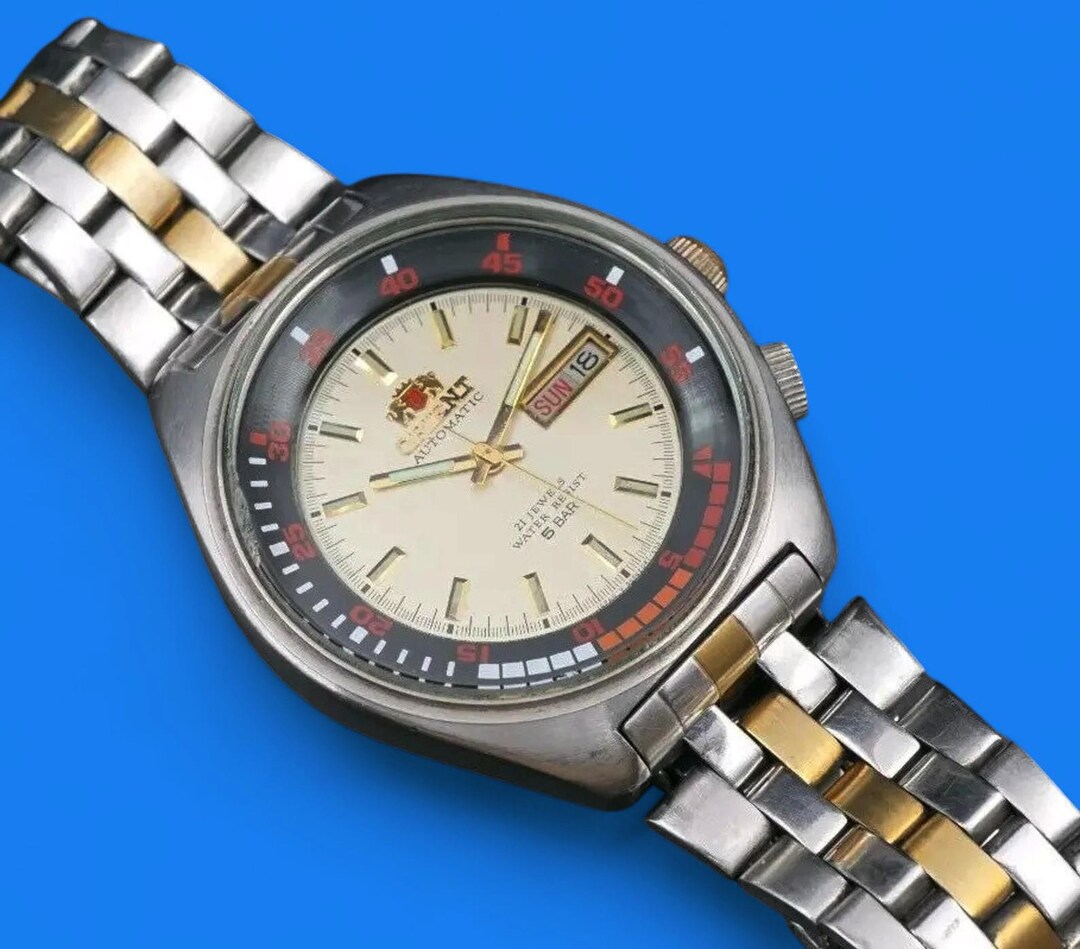 Vintage Japan Steel Watch ORIENT SK Automatic Mechanical Wristwatch WR ...