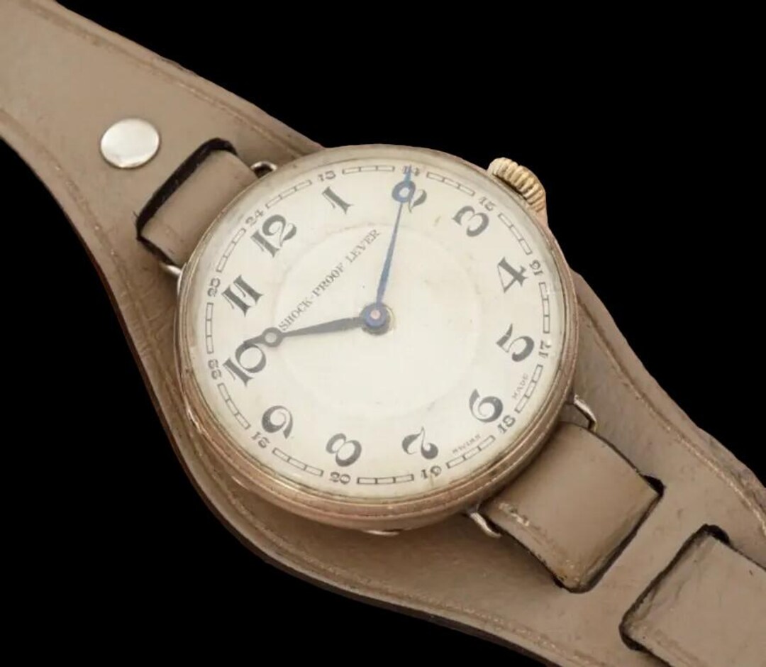 Vintage Military 1940s Swiss Pilot Watch WWII With New Craft Leather ...