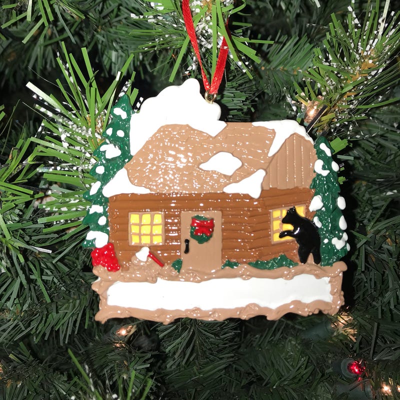 Log Cabin Ornament - Etsy