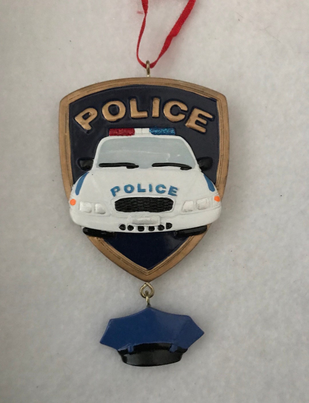 Police Car Badge Ornament - Etsy