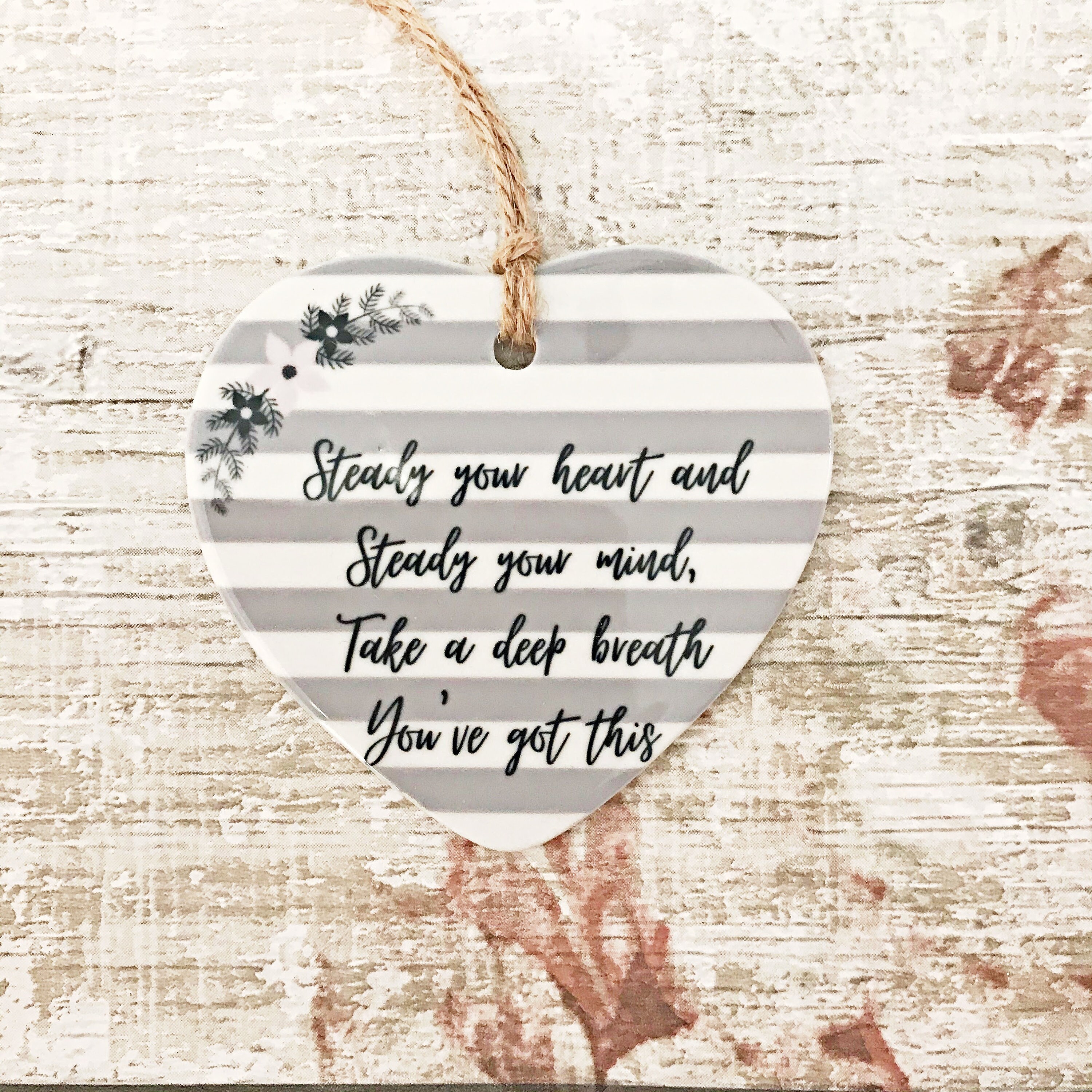 You've Got This Ceramic Heart Stay Strong Signs Thank - Etsy UK