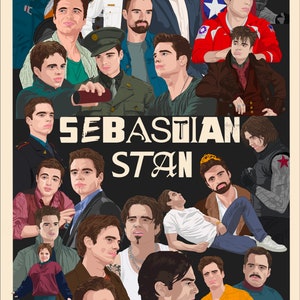 A5 Sebastian Stan Prints - Etsy