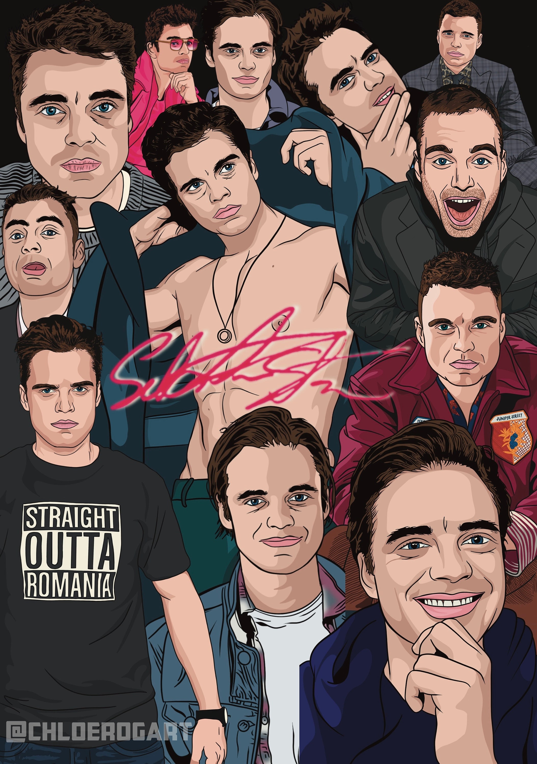 A5 Sebastian Stan Prints - Etsy