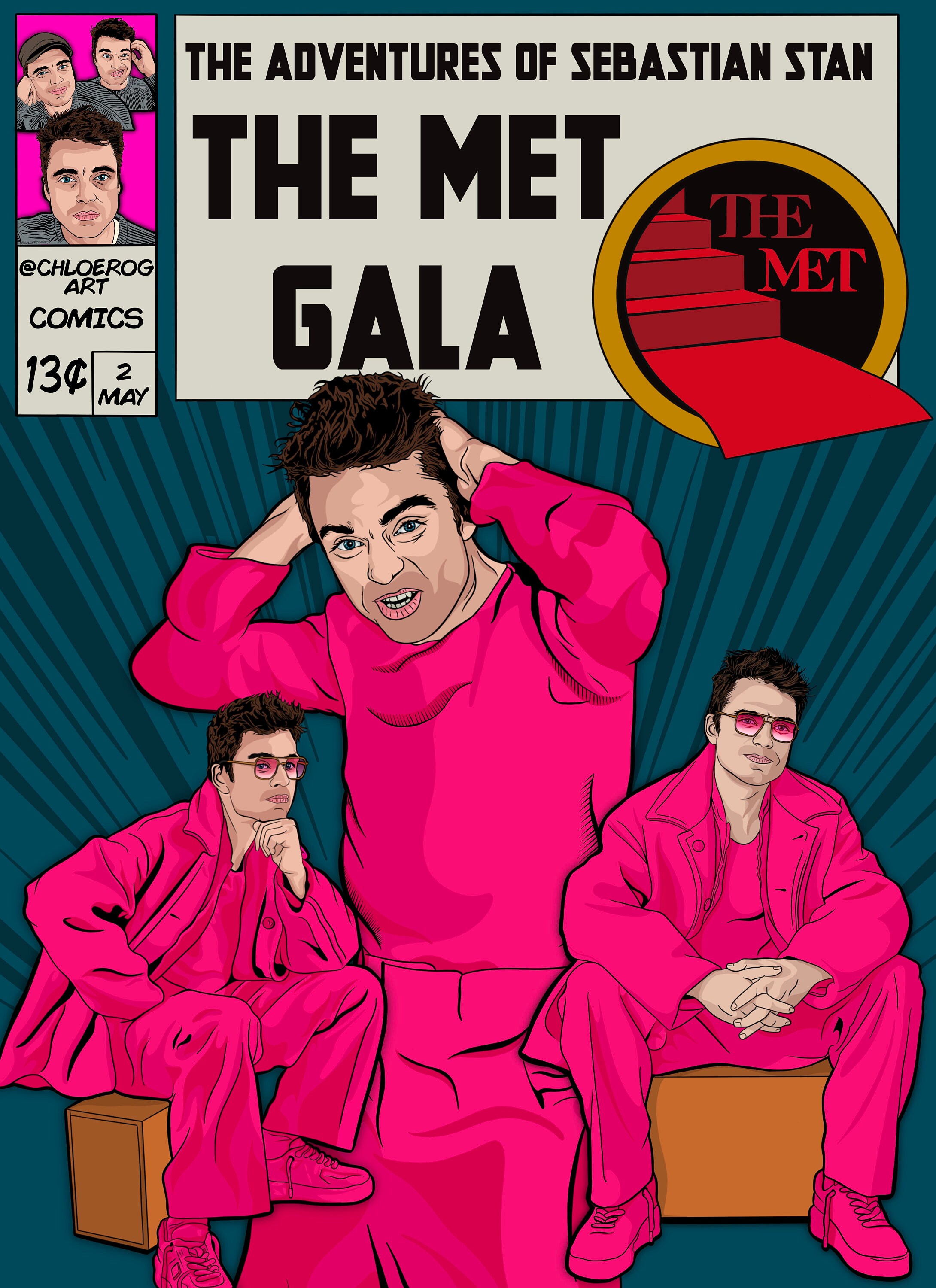 A5 Sebastian Stan Prints - Etsy