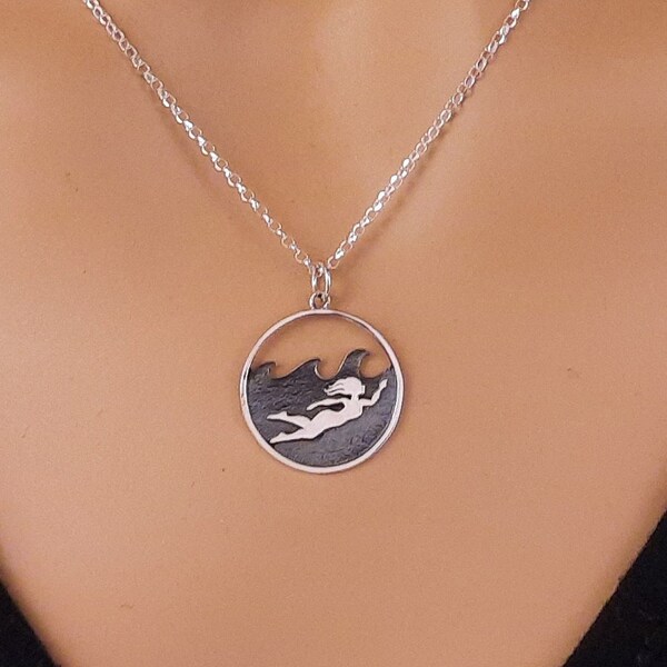 Swimmer Necklace - Etsy Canada