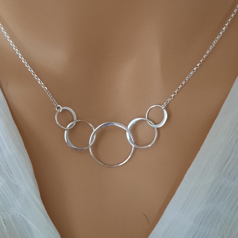 5 Rings Necklace - Etsy