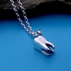 Dentist Necklace Tooth Necklace Silver Tooth Charm Gift for - Etsy