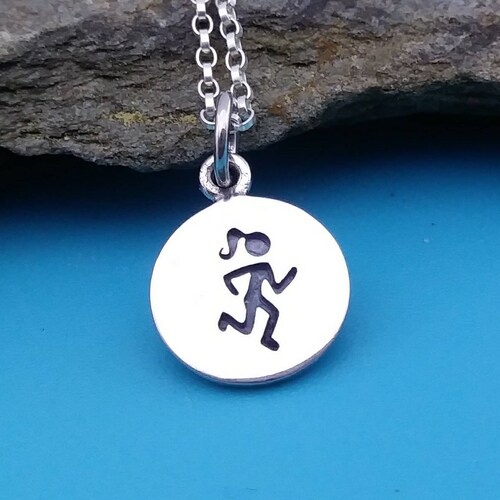 Runners Necklace Sterling Silver Runner Necklace Running - Etsy Australia