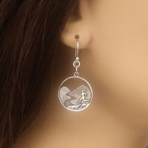 Trail Running Girl Earrings Runner Earrings Outdoor Jewelry Gift for ...