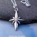 North Star Necklace Sterling Silver North Star Charm | Etsy