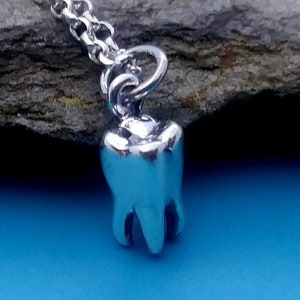 Dentist Necklace Tooth Necklace Silver Tooth Charm Gift for | Etsy