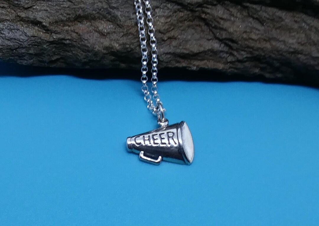 Cheering Megaphone Necklace, Megaphone Pendant, Cheerleading Jewelry ...