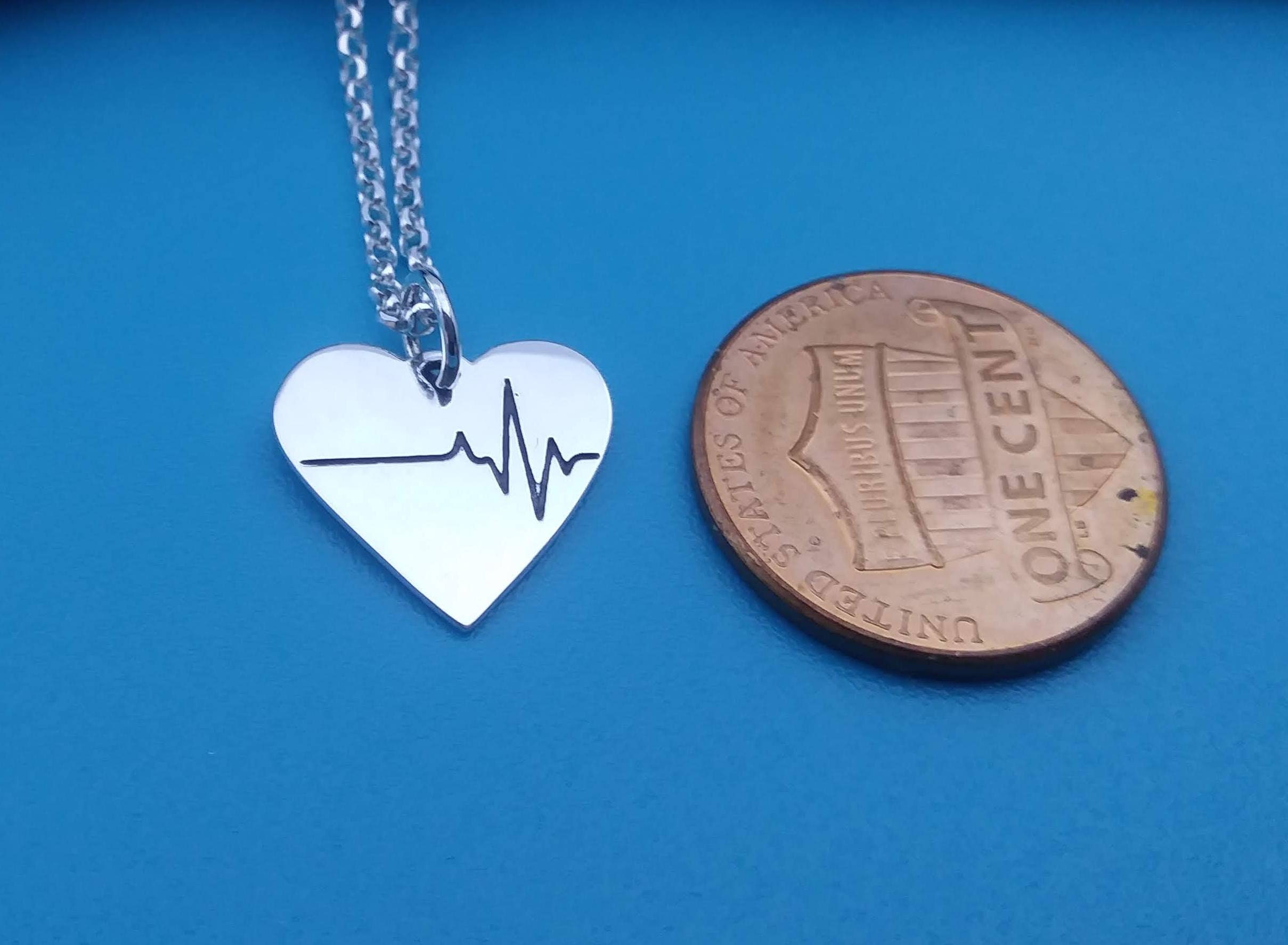 Heartbeat Necklace Heart Jewelry ECG Necklace Medical - Etsy UK