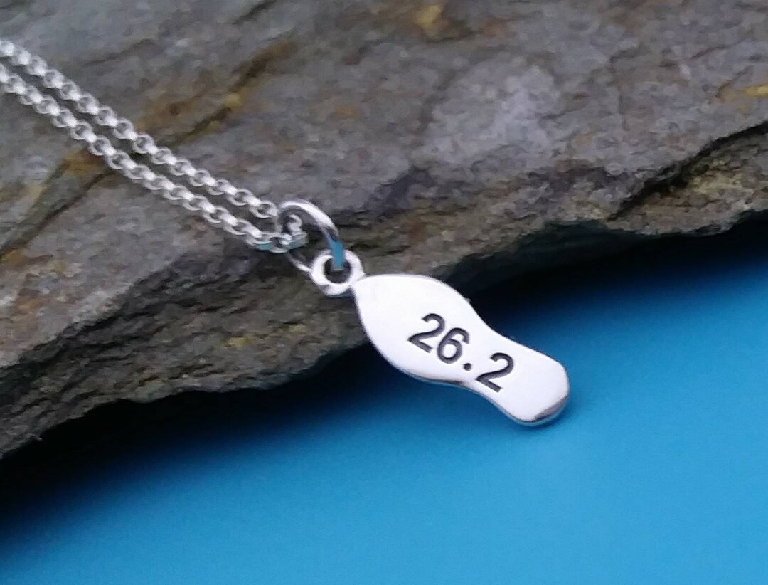 Marathon Necklace or Charm, Sterling Silver Runner Jewelry, Running ...