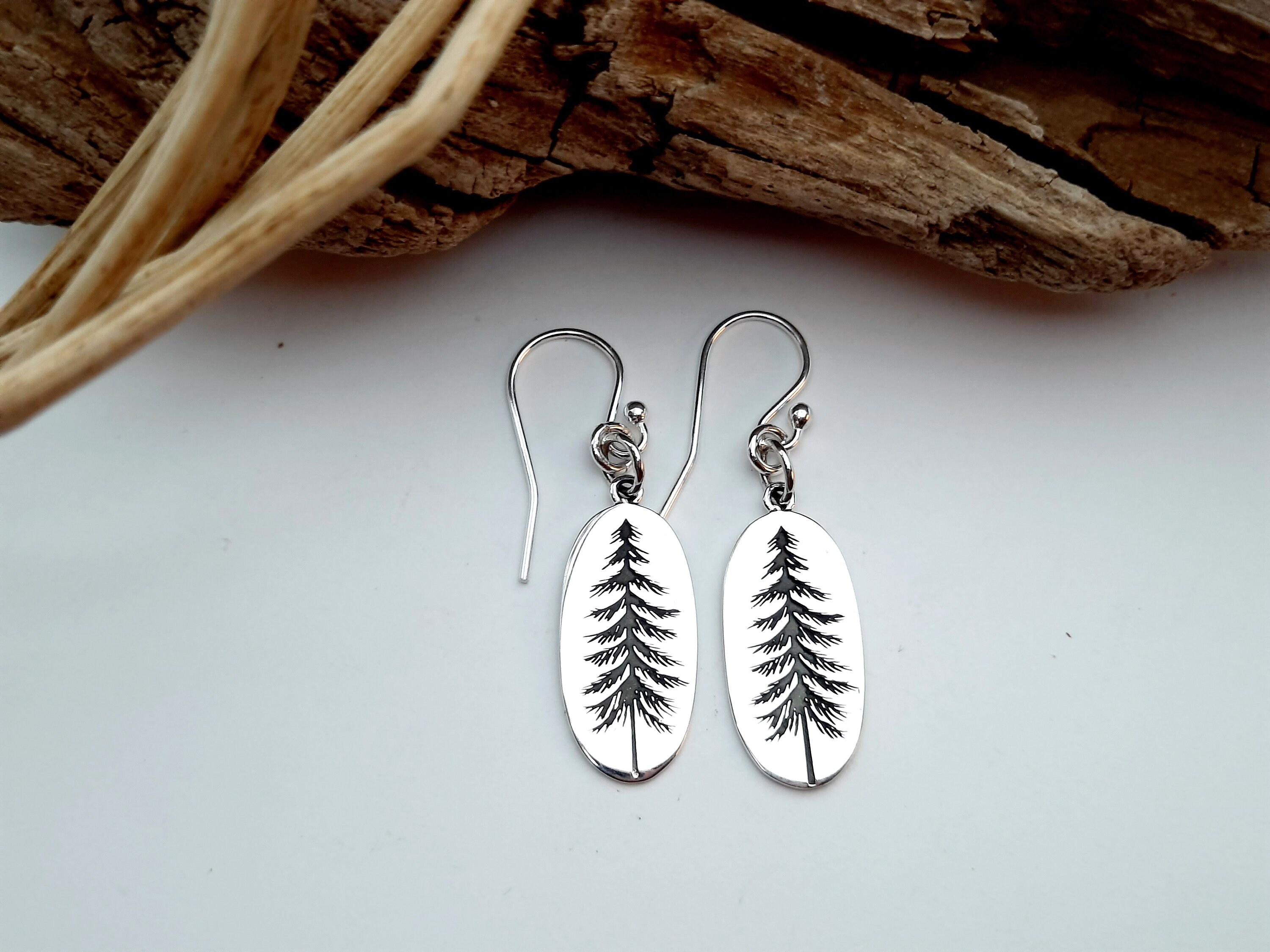 Pine Tree Necklace 925 Sterling Silver Plant and Trees - Etsy