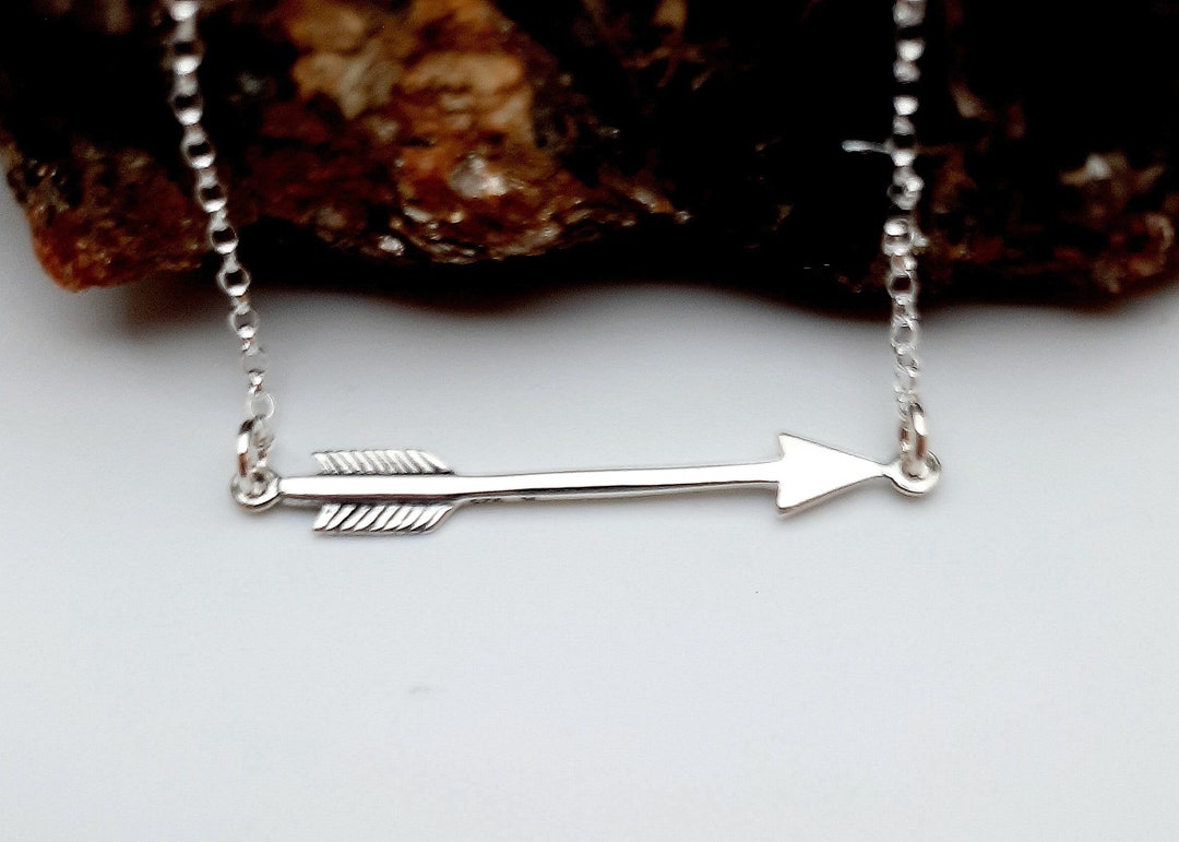 Arrow Necklace, Sterling Silver Archery Necklace, Graduation Gift ...
