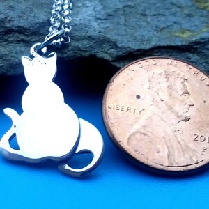 Sterling Silver Mom and Baby Cat Necklace, Mama and Kitten Necklace ...