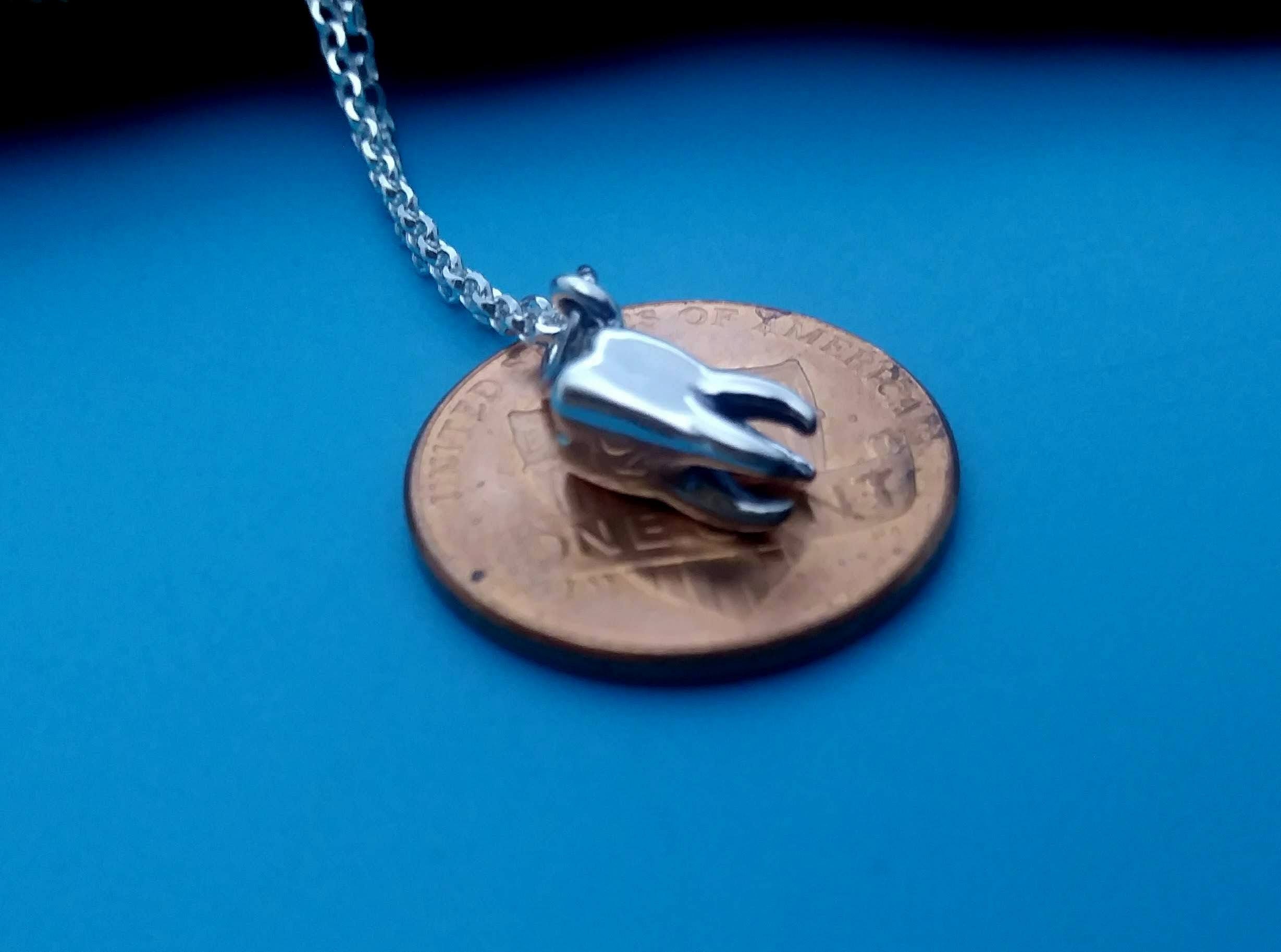 Dentist Necklace Tooth Necklace Silver Tooth Charm Gift for | Etsy