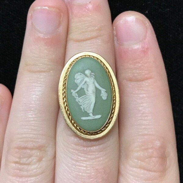 Green Cameo - Etsy