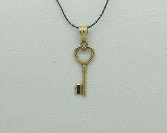 Heart Key Pendant | Etsy