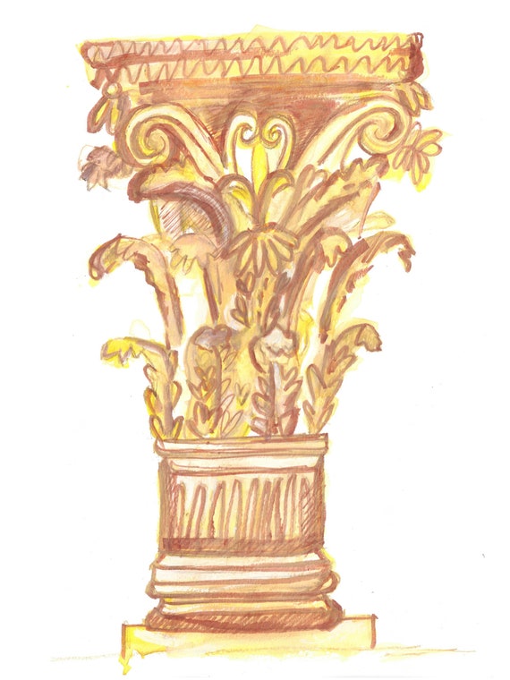 Greek Column Drawing Examples Of The Proportions Of Doric Columns,