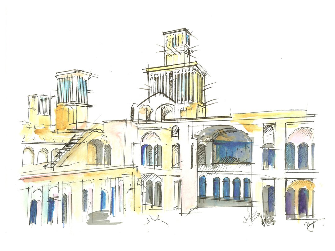 Original Watercolor Painting | Iran Art | Iran Painting | Wall Art ...