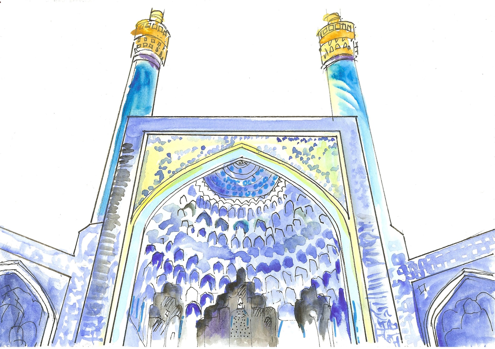 Iran Art Print Iran Painting Print Original Watercolor Painting Wall ...