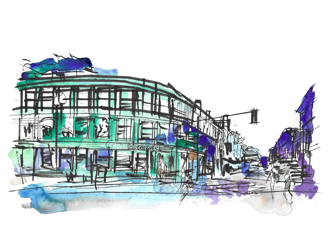 Harvard University PRINT Bridge, Massachusetts | PRINT of Original Ink ...