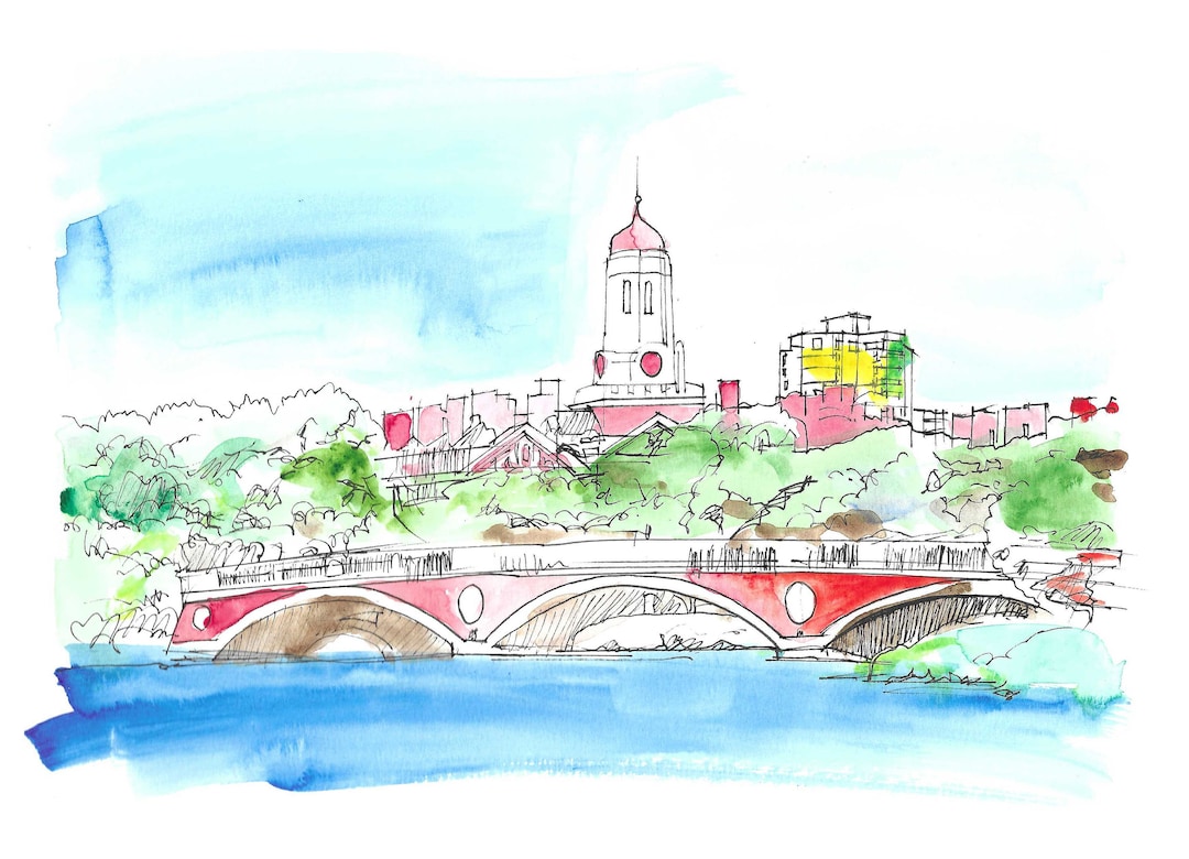 Original Watercolor ART PRINT | Boston Painting | Drawing PRINT ...