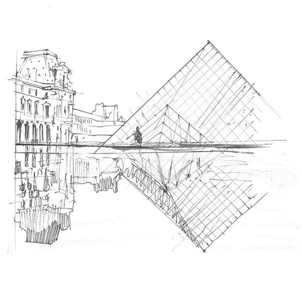 Paris Drawing - Etsy