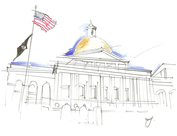 Government Building Drawing