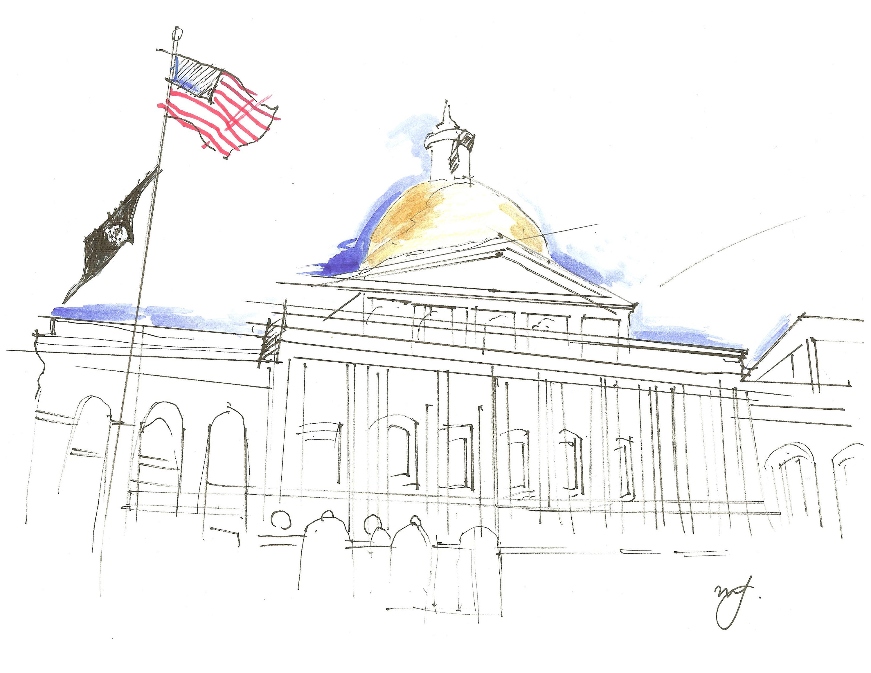 State Government Building Drawing