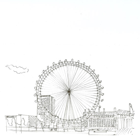 London Eye Drawing London Eye Drawing