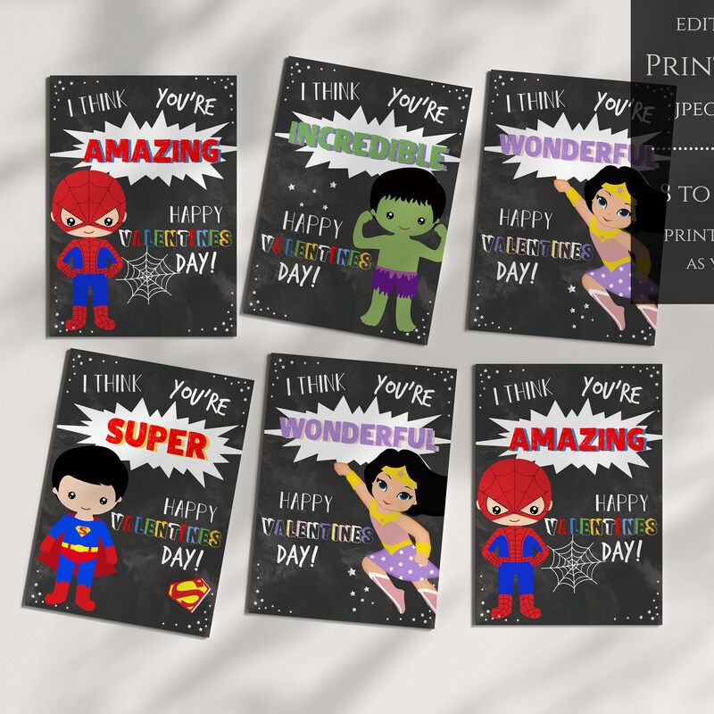 Superhero Valentine - Etsy
