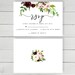 Marsala Wedding Invitation, Instant Download, Burgundy Wedding ...