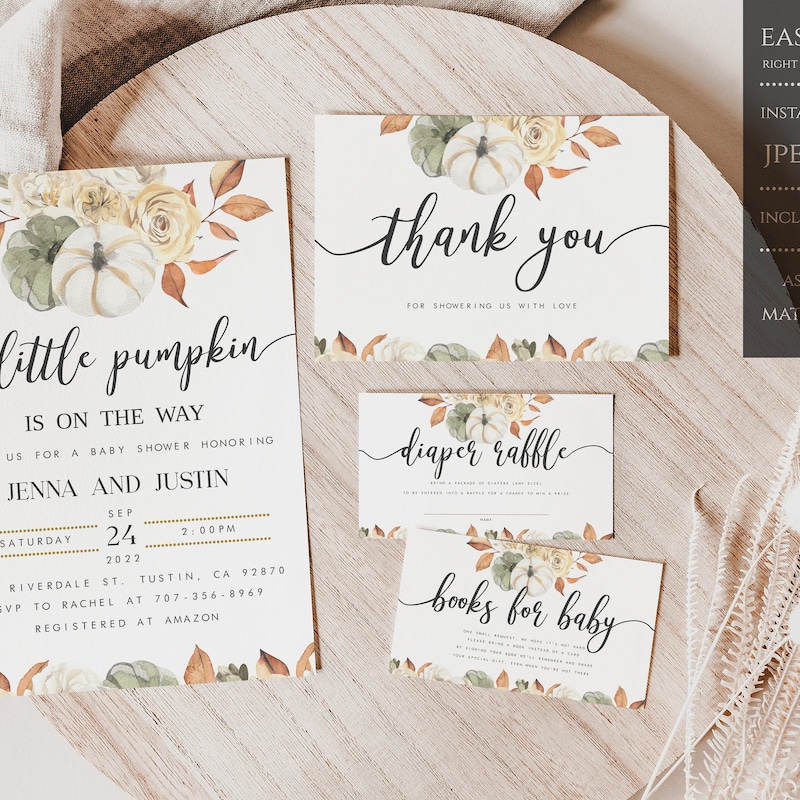 Little Pumpkin Baby Shower Invitation - Etsy