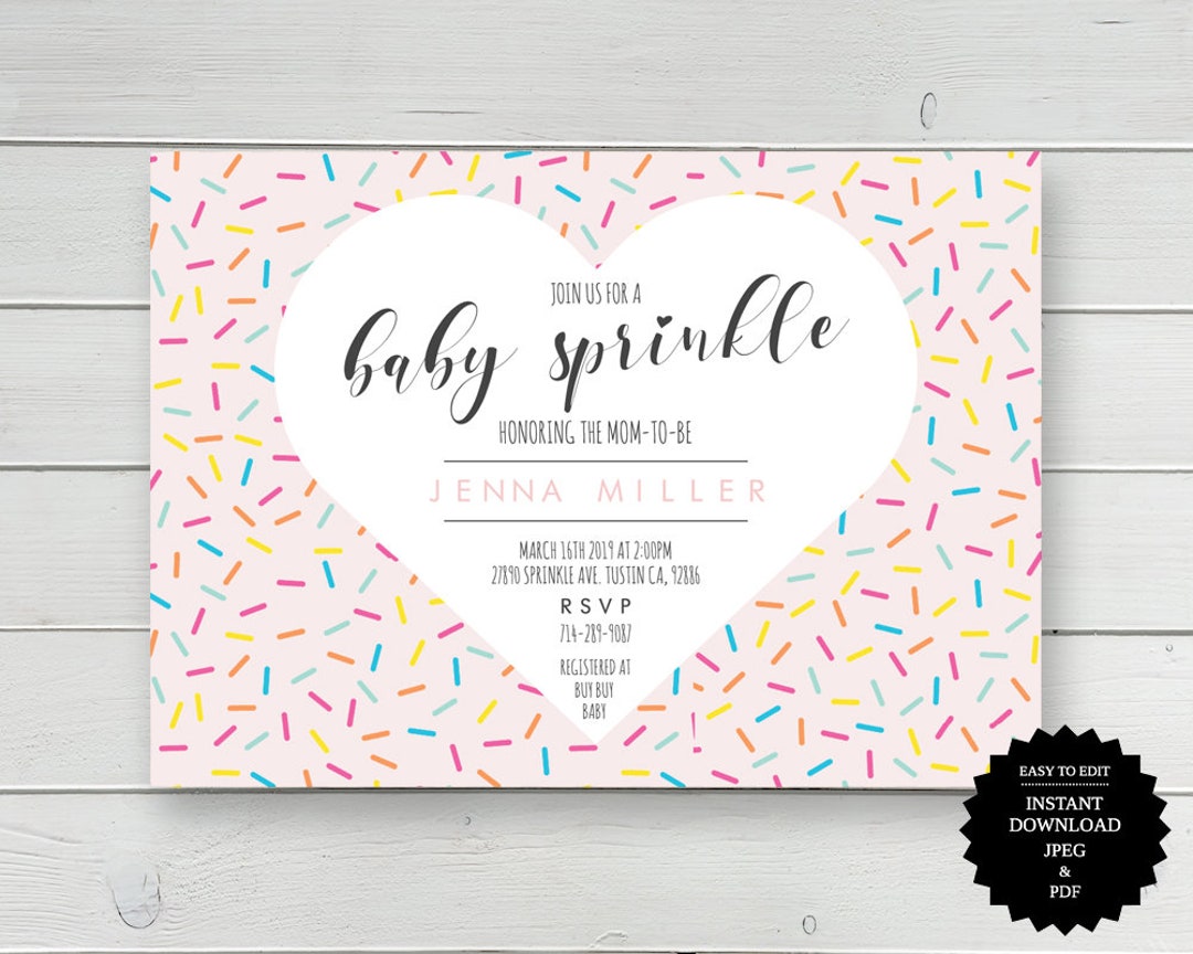 Baby Sprinkle Baby Shower, Sprinkle Invitation, Baby Sprinkle Invite ...