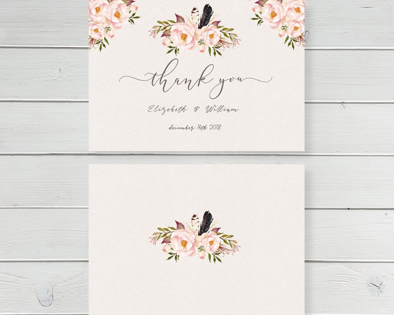Rustic Spring Wedding Invitation Pink Floral Wedding - Etsy