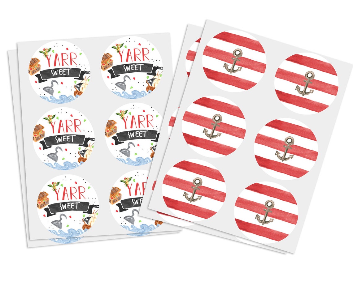 Pirate Birthday Cupcake Toppers Pirate Party Decor INSTANT - Etsy