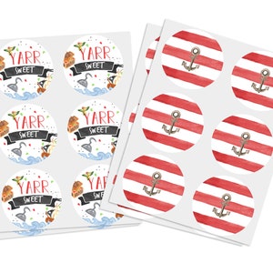 Pirate Birthday Cupcake Toppers, Pirate Party Decor, INSTANT DOWNLOAD ...