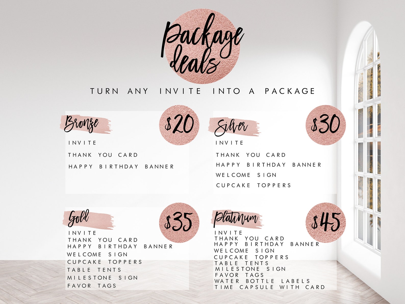 Party Package Deal - Turn Any Invite Into A Package - Etsy
