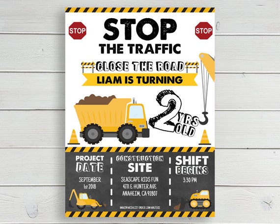 Construction Party Invitation Template