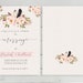 Rustic Spring Wedding Invitation, Pink Floral Wedding Invitation, Boho ...